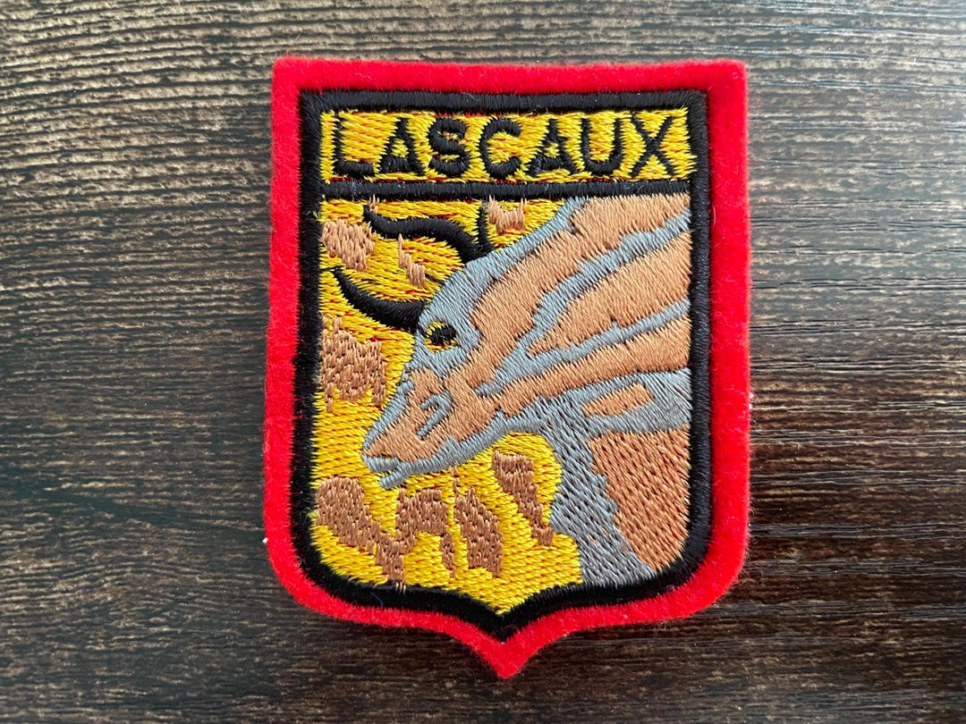 Vintage Patch Lascaux Caves FRANCE French Archeology Sew on Applique ...