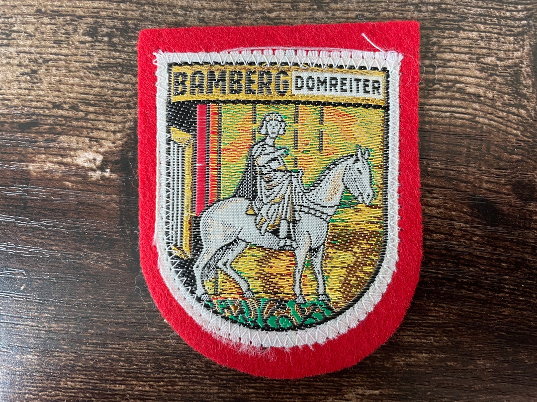 Vintage Patch Bamberg GERMANY German Bamberg Horseman Reiter Bavarian Dom Cathedral Applique ...