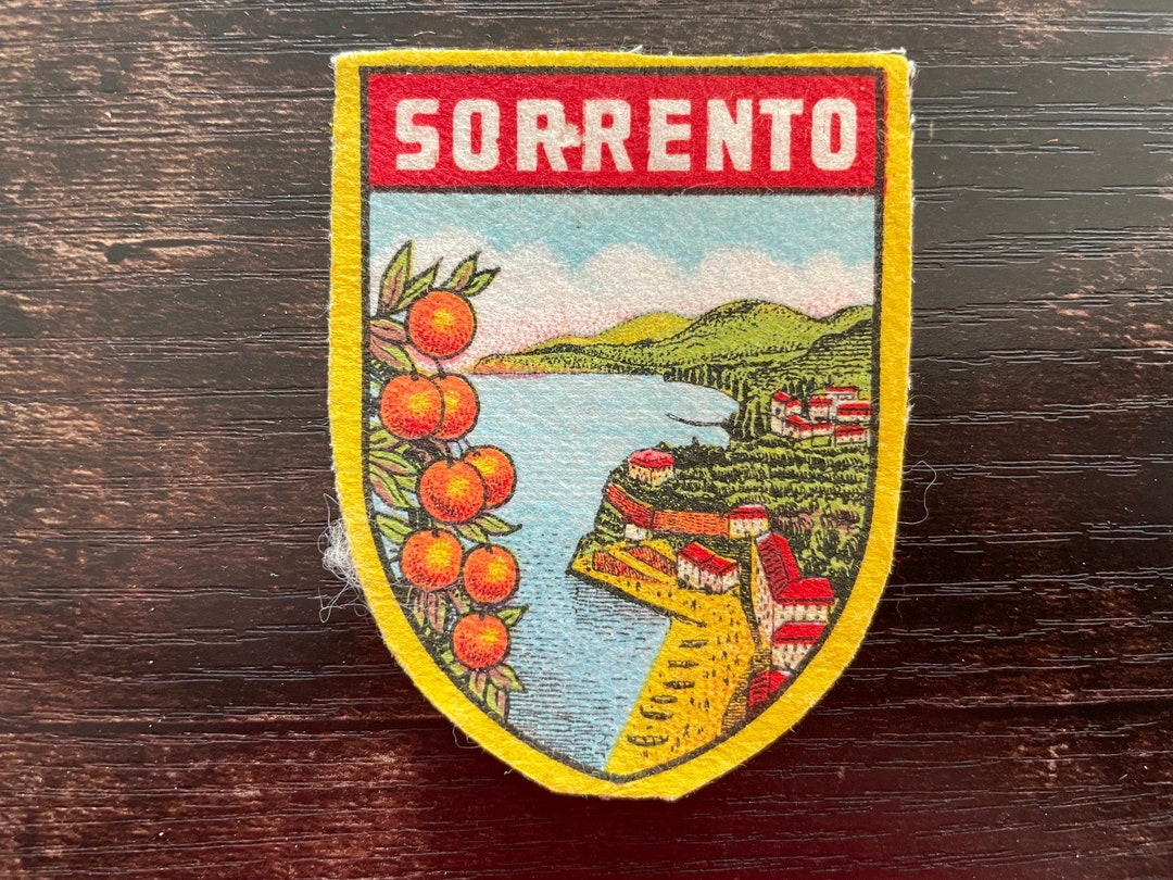 Vintage Patch Sorrento ITALY Italian Sew on Applique Bay of Naples ...