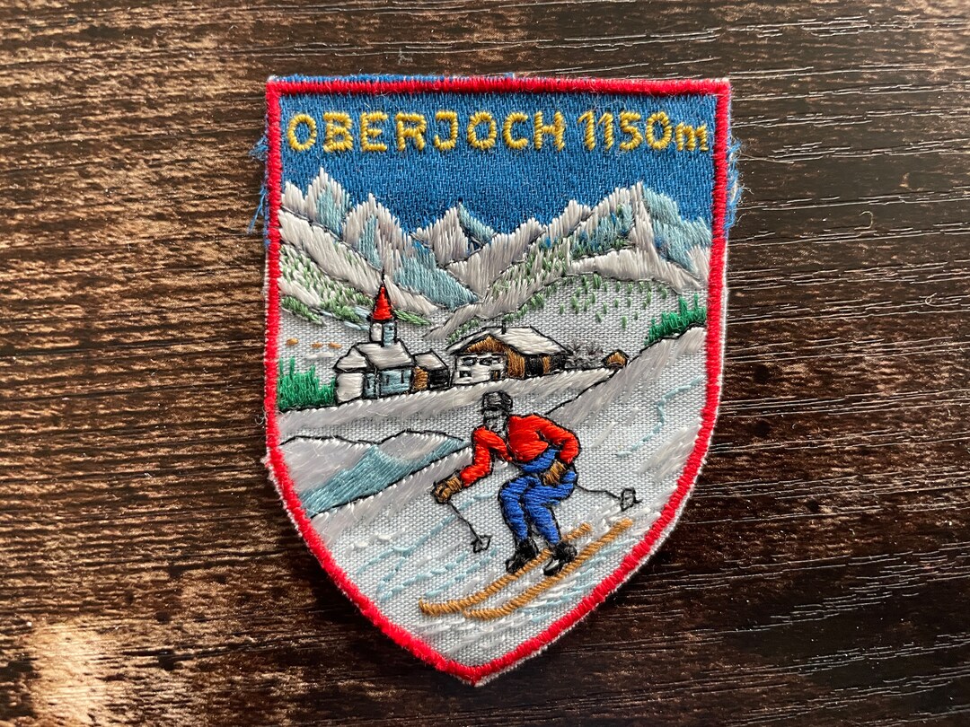 Vintage Patch Oberjoch Germany Bavaria Skiing Patch Bavarian Alps ...