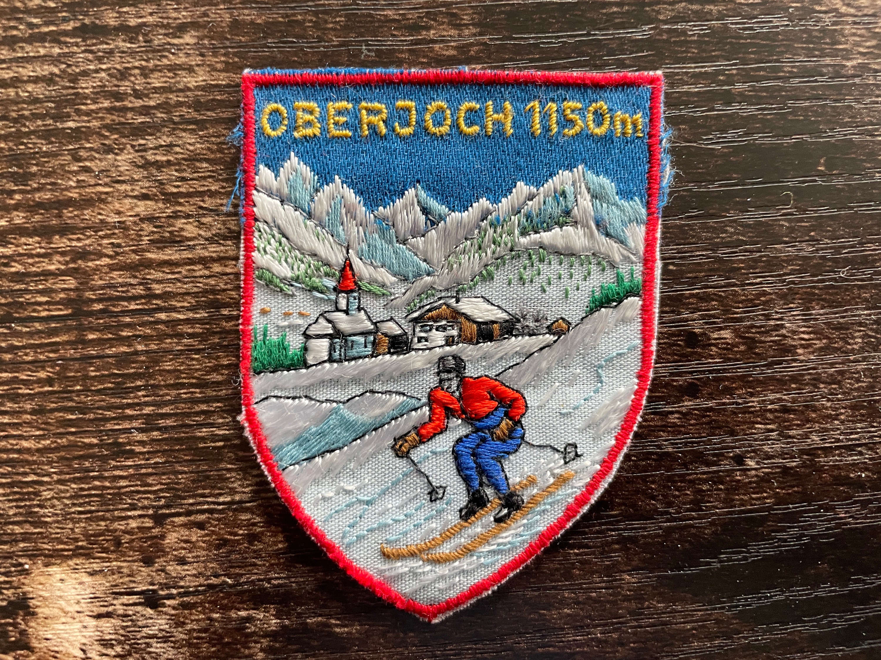 Vintage Patch Oberjoch GERMANY Bavaria Skiing Patch Bavarian Alps Sew on Applique Some ...