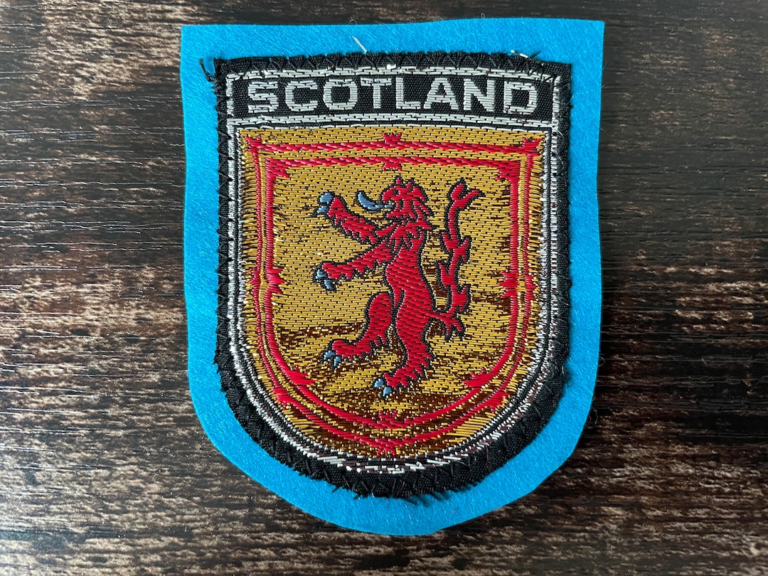 Vintage Patch SCOTLAND Scots Scottish Lion Coat of Arms Sew on Applique ...