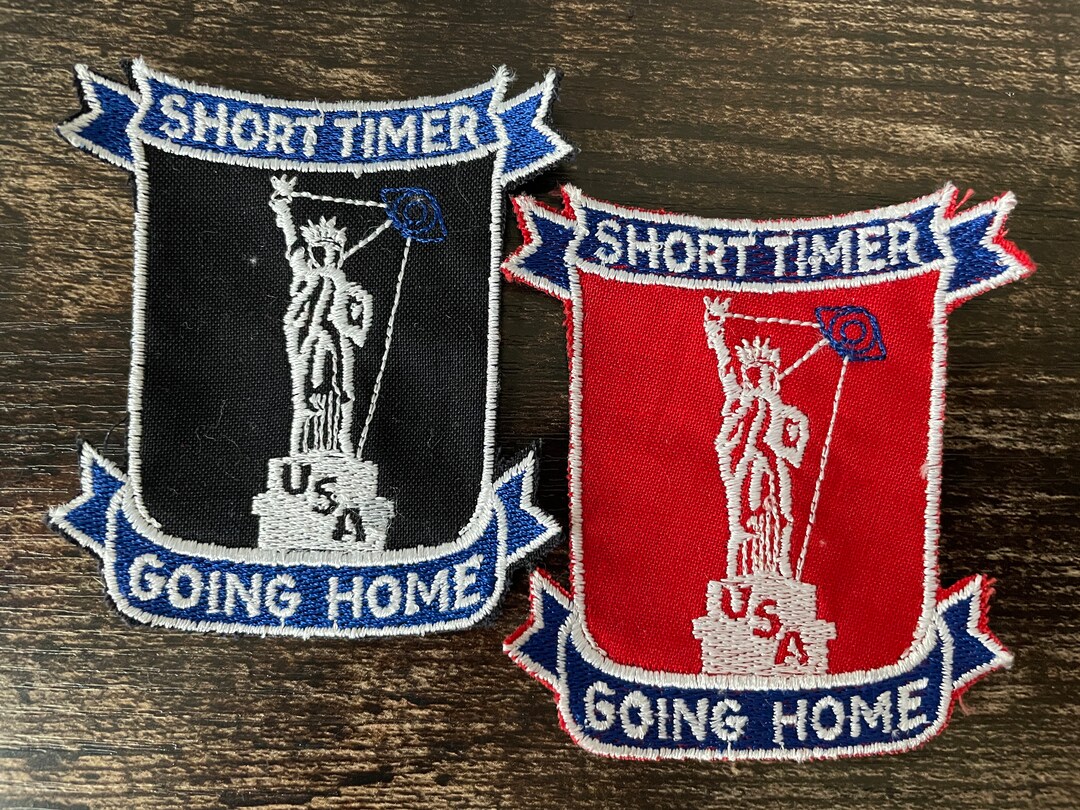 Vintage Patch Short Timer Going Home USA Army Insignia With Statue of ...