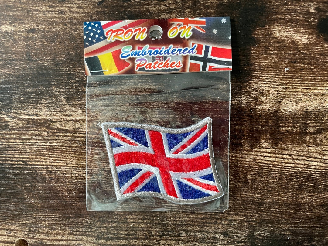 Vintage Patch UK Flag ENGLAND Union Jack British Iron on Applique ...