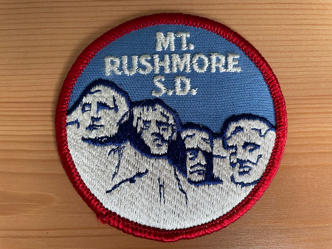 Vintage Patch Mount Rushmore USA NATIONAL PARKS Iron on Applique Patch ...