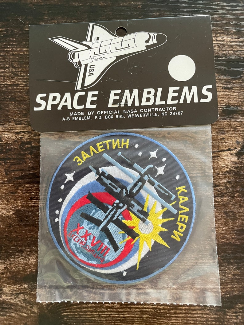 Soyuz Patch USSR Mission Soviet Space Shuttle Craft Applique Embroidered Outer Space Program ...