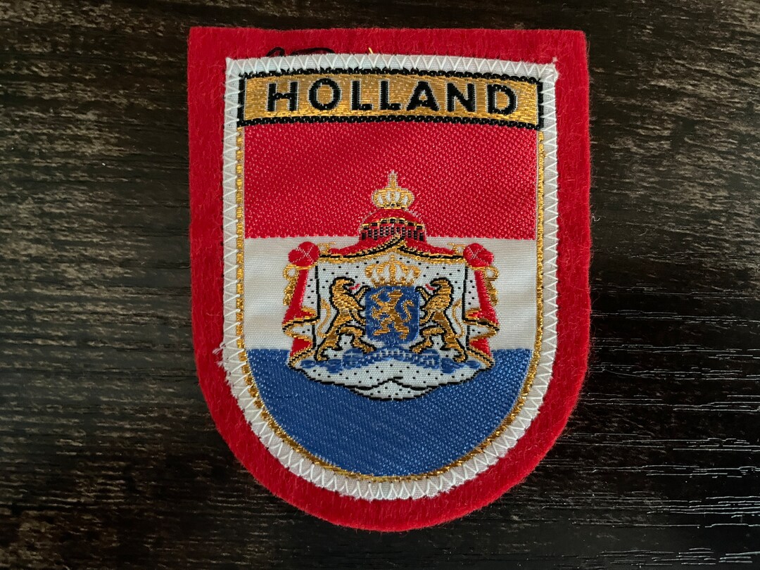 Vintage Holland Patch – Netherlands Dutch Crest With Flag and Coat of ...