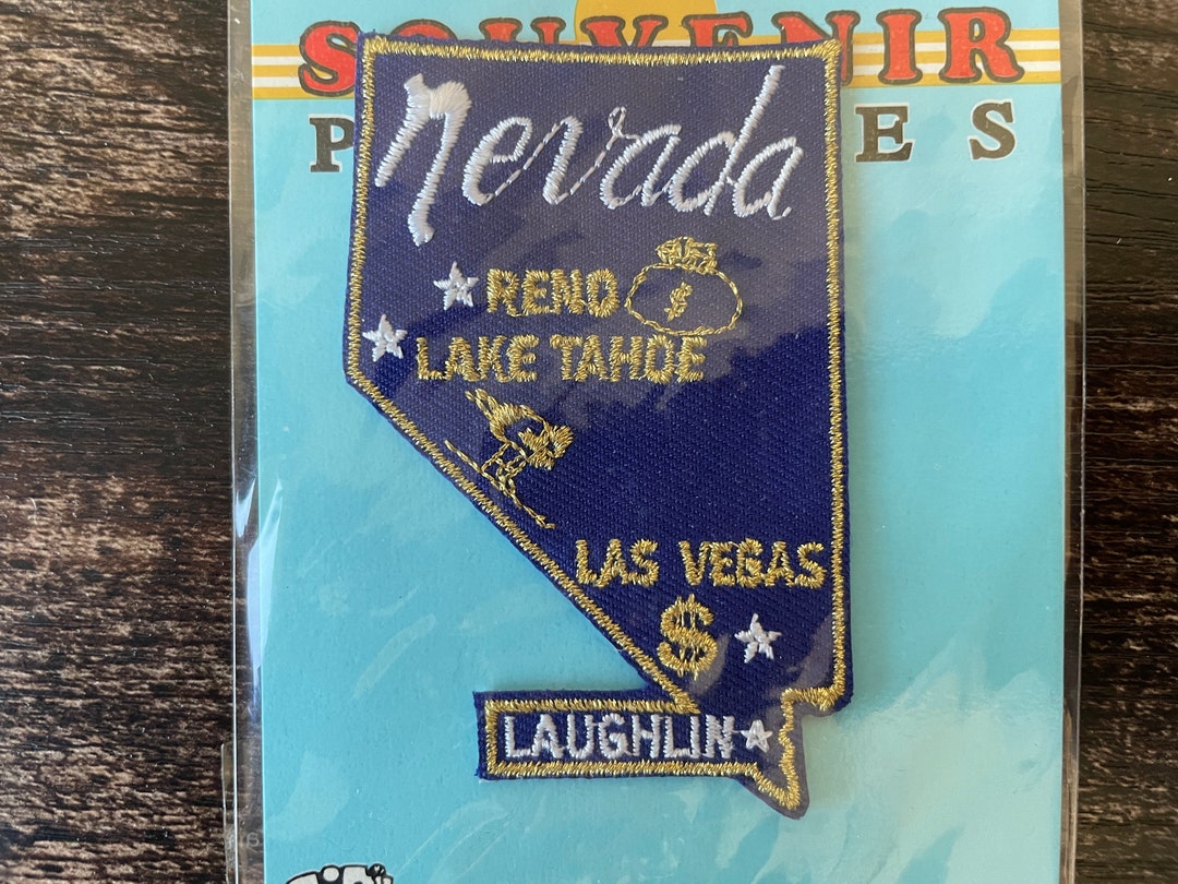 Vintage Patch Nevada USA American Iron on Applique Reno Lake Tahoe Las ...