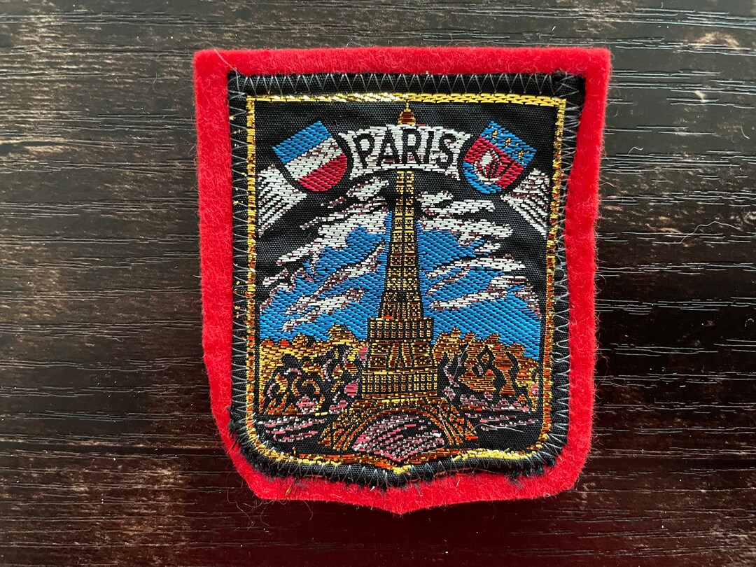 Vintage Patch Paris FRANCE French Eiffel Tower & Seine on Applique ...