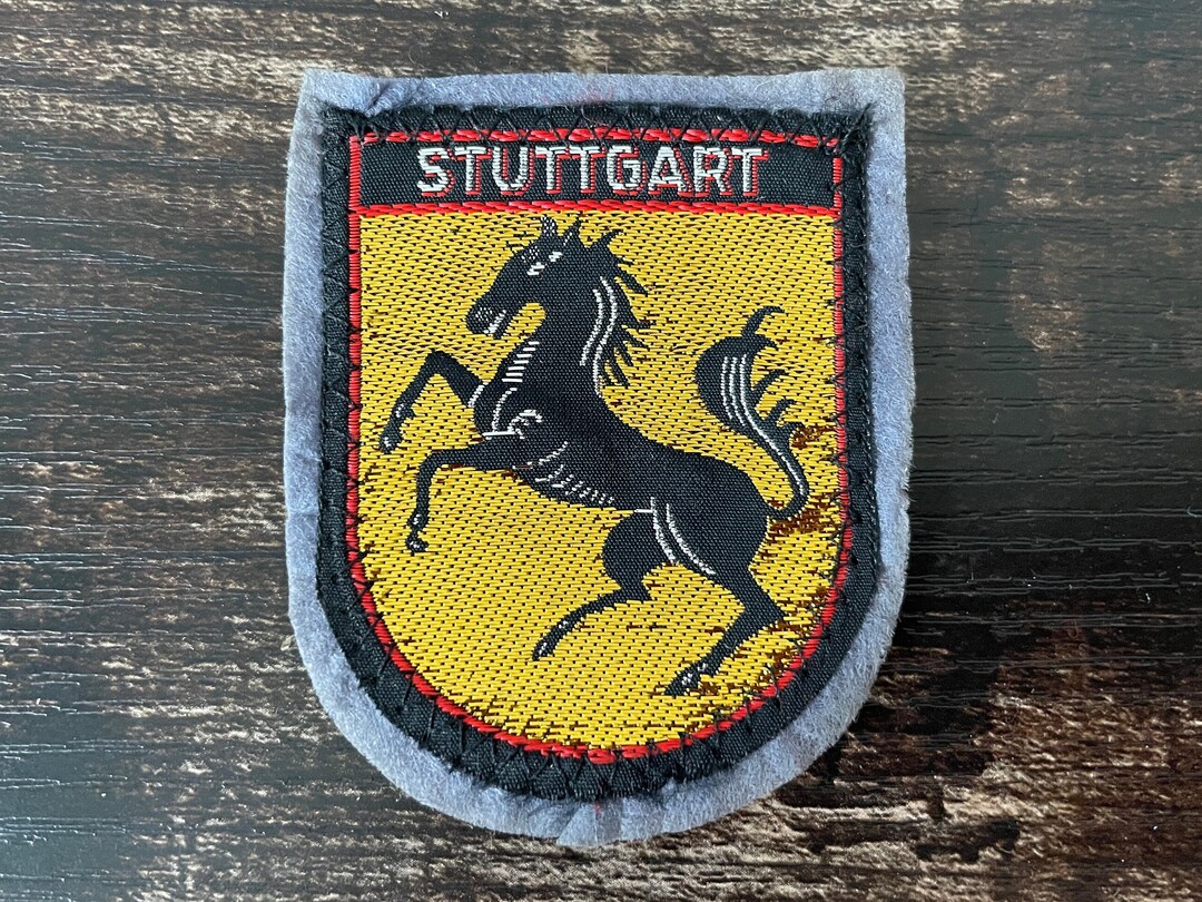 Vintage Patch Stuttgart GERMANY Horse City Shield Sew on Applique Patch ...