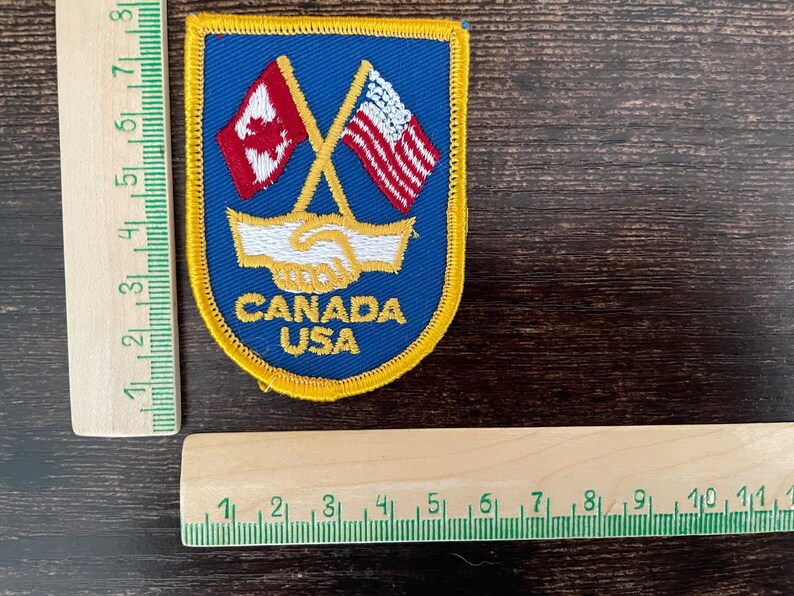 Vintage Patch Flags of USA & CANADA Canadian American Sew on Applique ...