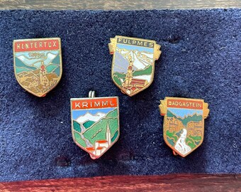 Vintage Pin AUSTRIA for Tyrolean Hat Austrian Kufstein Maria Worth Ski ...