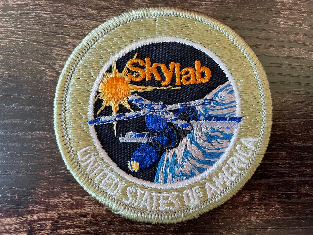 Vintage Patch Skylab NASA USA American Space Program Applique Embroidered Travel Souvenir ...