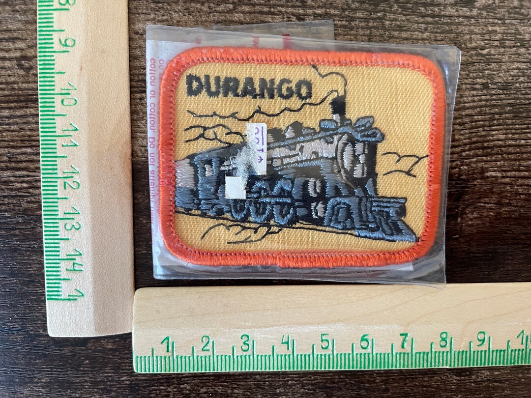 Vintage Patch Durango Train Patch Colorado Railroad Mountains USA AMERICA Iron on Applique ...
