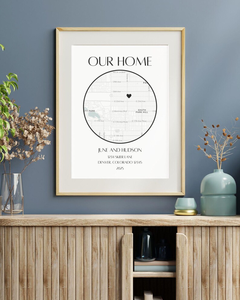 New Home Map Sign | Housewarming Gift | Personalized Home Map | HOME ...