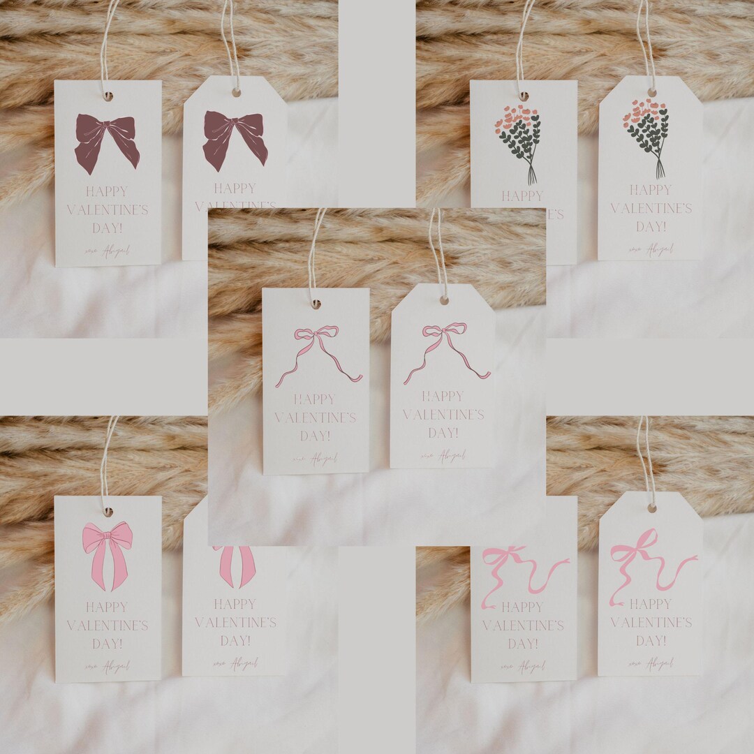 Editable Valentines Gift Tag Bundle | Printable Tag | Valentines Party ...