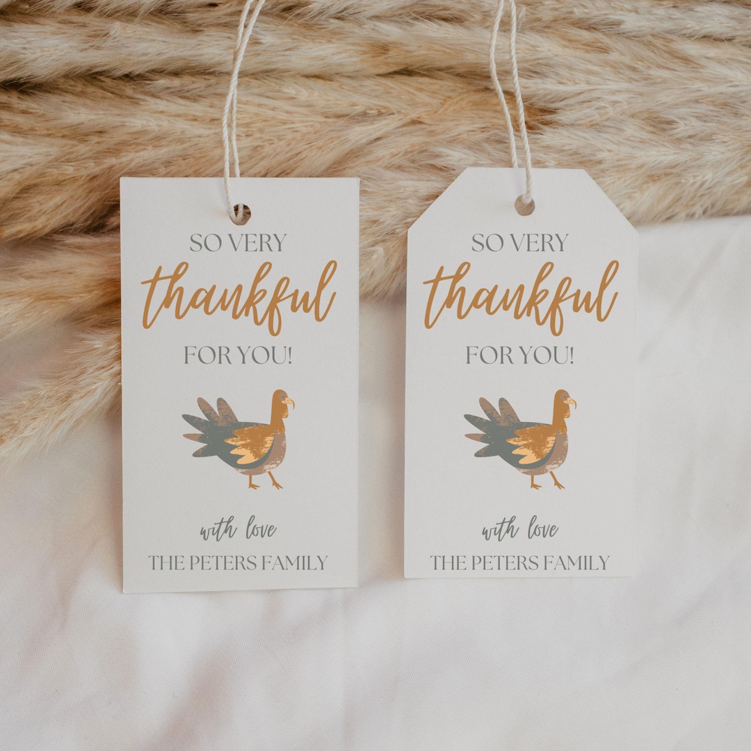 Turkey Gift Tag Thanksgiving Gift Tag Editable Printable Thanksgiving ...