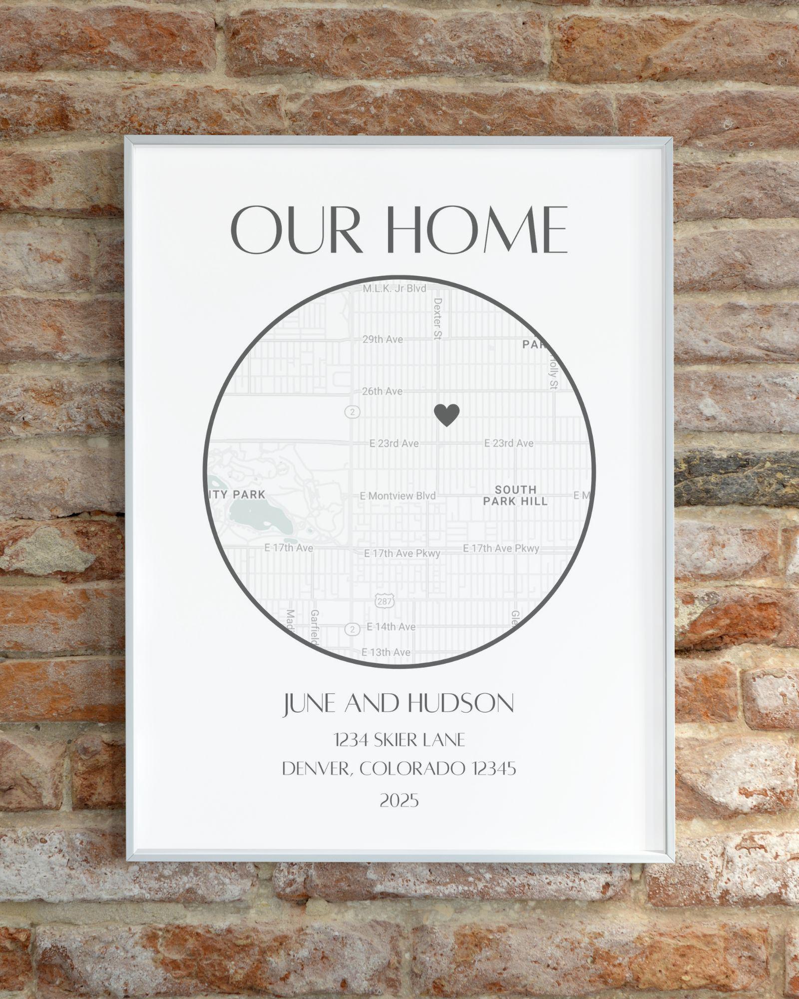 New Home Map Sign | Housewarming Gift | Personalized Home Map | HOME ...