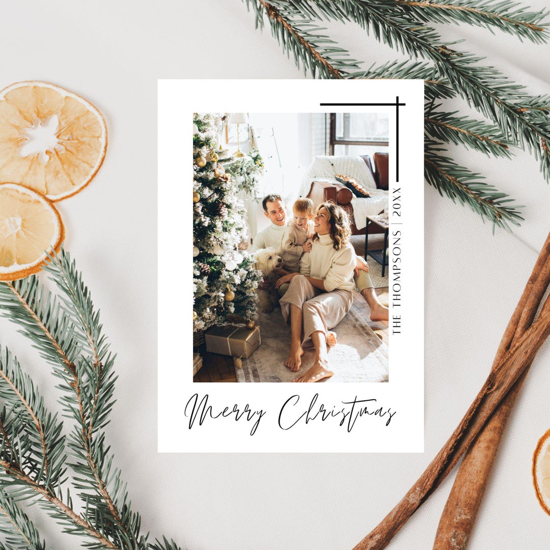 Editable Christmas Card Christmas Card Template Printable Photo Card ...