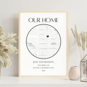 New Home Map Sign | Housewarming Gift | Personalized Home Map | HOME ...