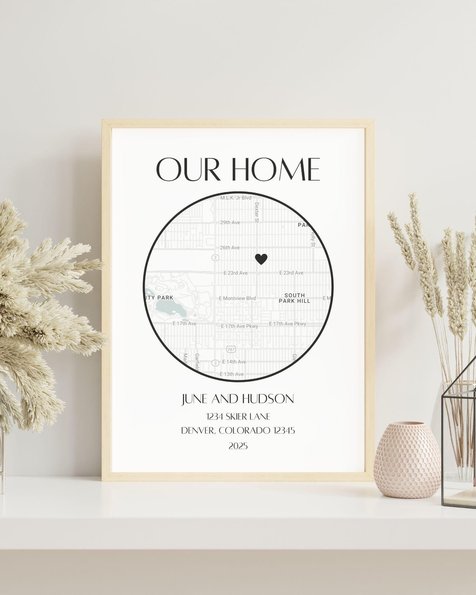 New Home Map Sign | Housewarming Gift | Personalized Home Map | HOME ...