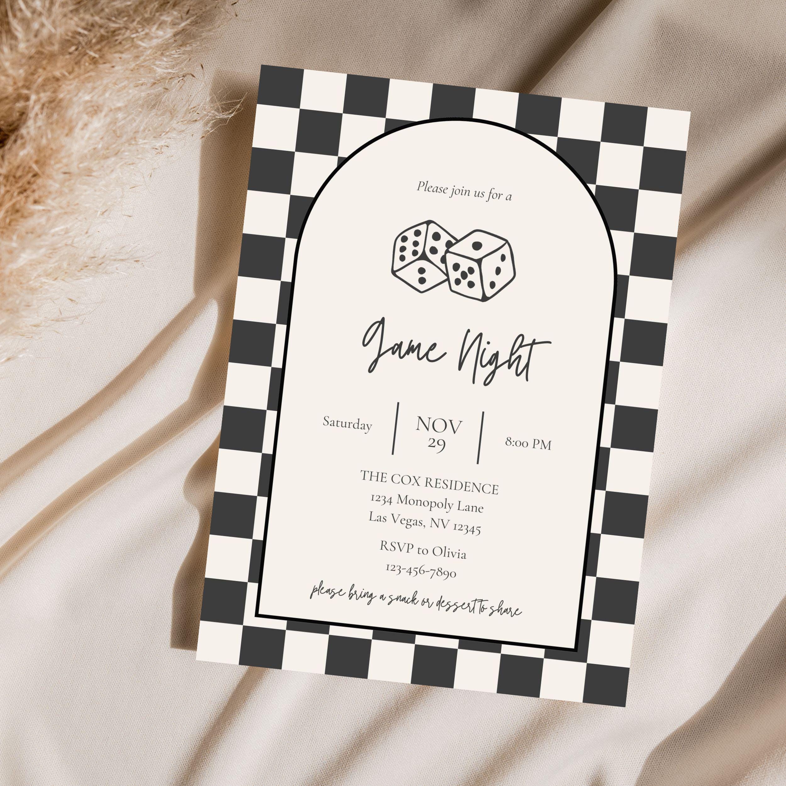 Retro Game Night Invitation: Editable Template (5x7" PDF) - Etsy