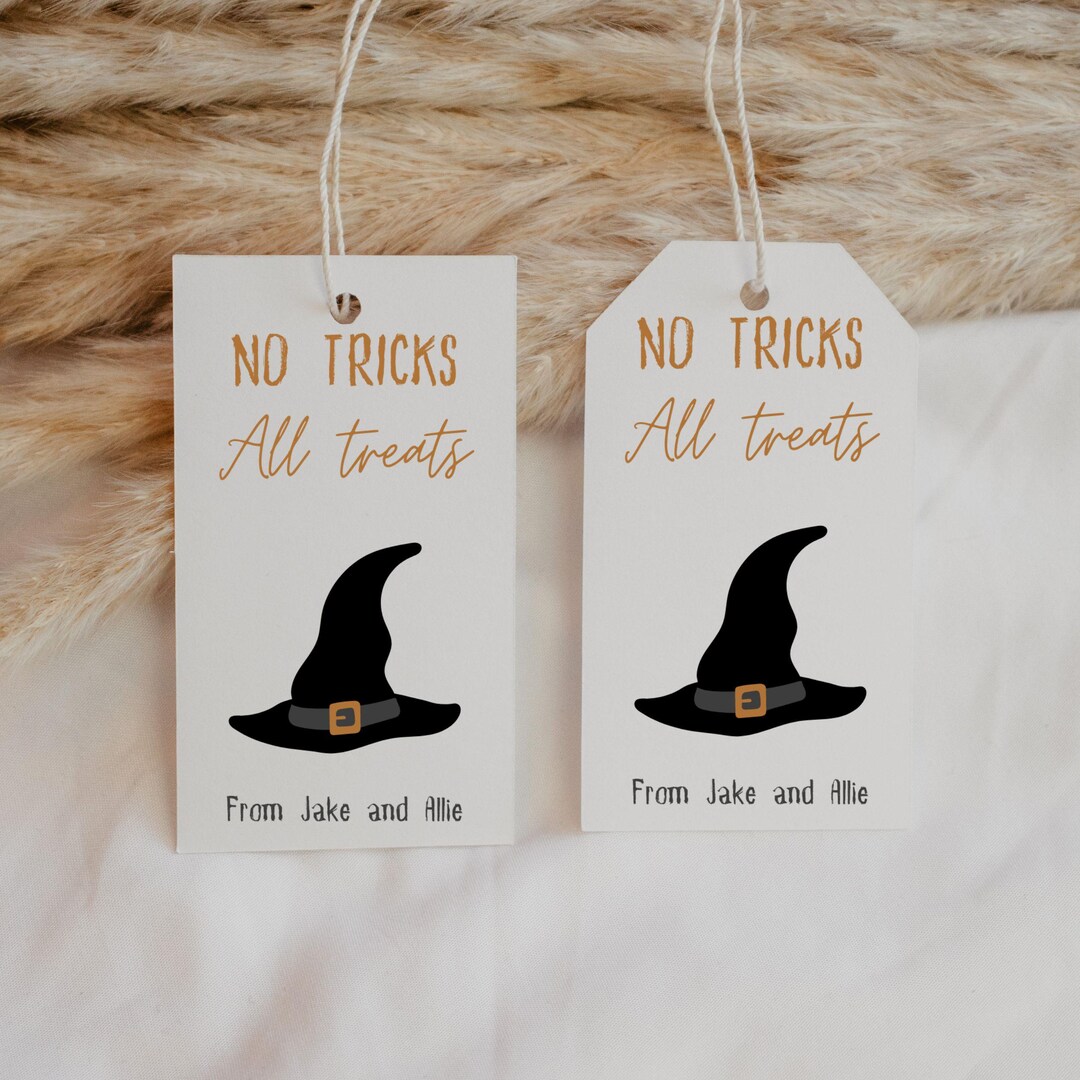 Halloween Gift Tag | Editable Halloween Treat Bag | Fall Treat Bag DIY ...
