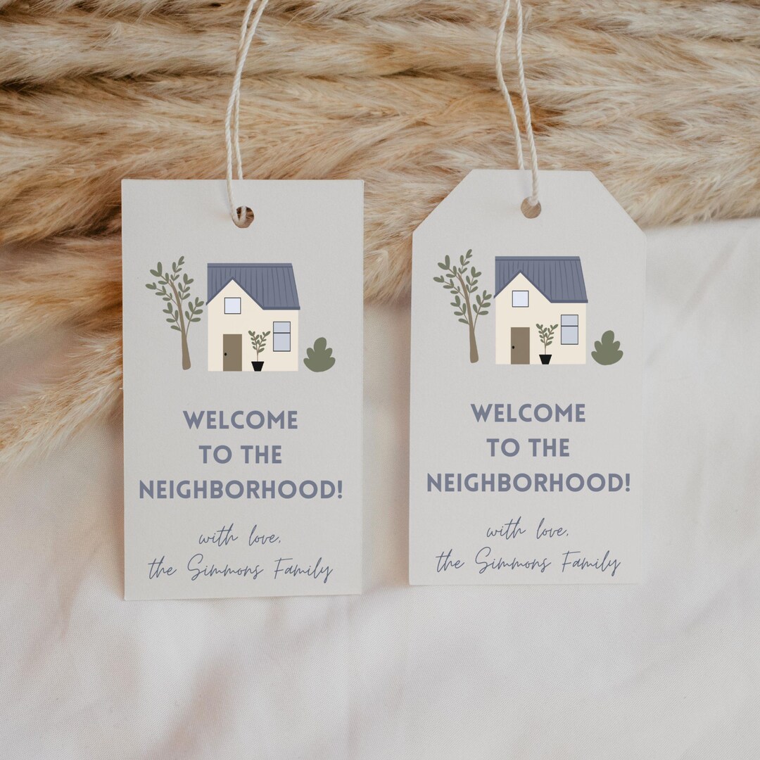Housewarming Gift Tag | Printable Tag | Welcome to the Neighborhood ...