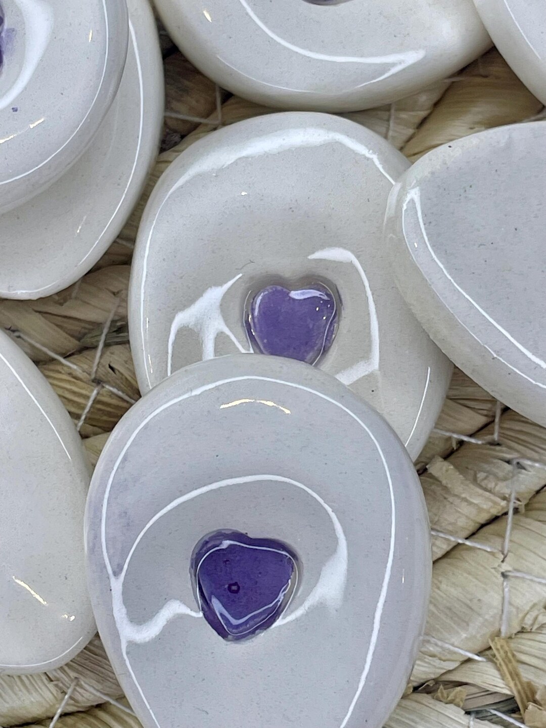 Worry Stones. Pocket Hug. Lucky Pebble. Glazed Ceramic Anti-stress ...