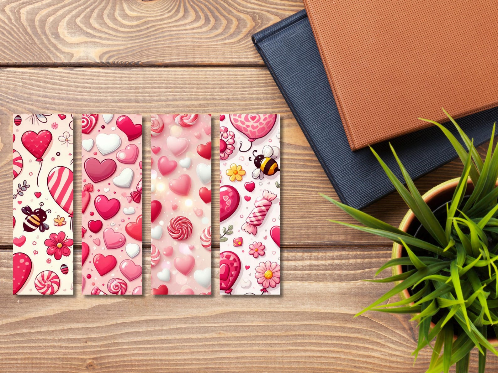 Printable Candy and Hearts Bookmarks | Book Lover Gifts | Instant ...