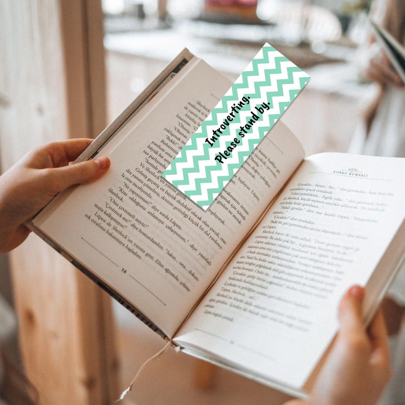 Introvert Printable Bookmarks | Set of 4 Snarky Digital Bookmarks for ...