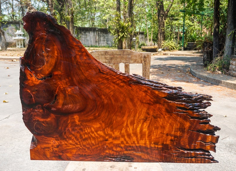 Rare Amboyna BURL LUMBER Wood Live Edge Natural Slab Resin Epoxy Table ...