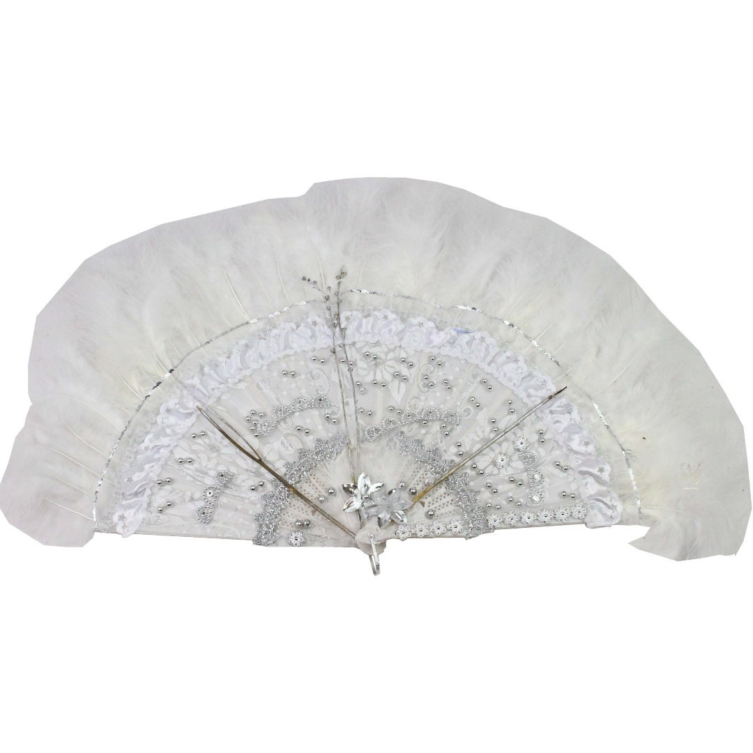Abanico Decorativo Blanco Decorative Blanco Hand Fan - Etsy
