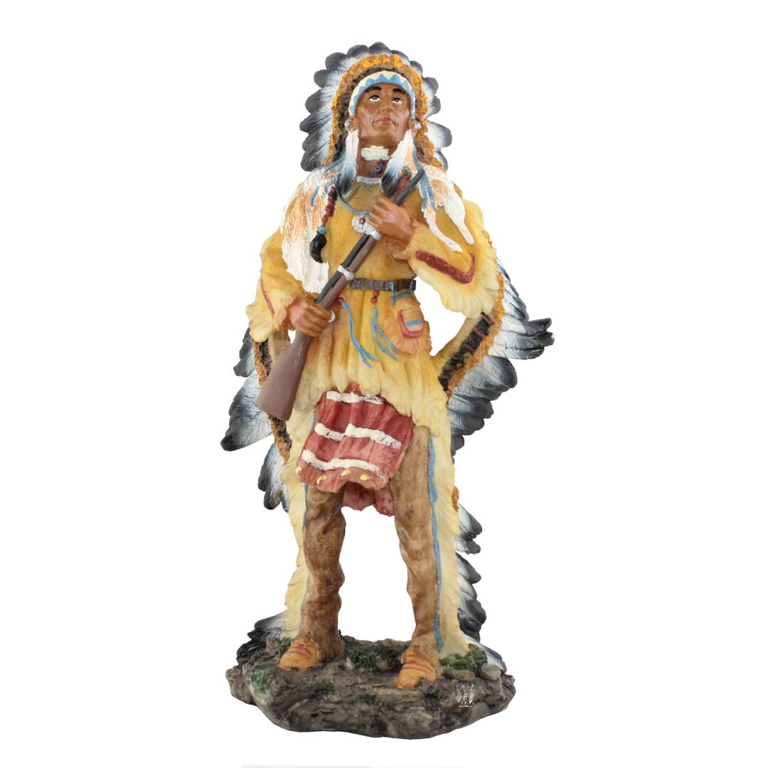 Indio Con Pistola 12.5 Indian With Gun 12.5 - Etsy