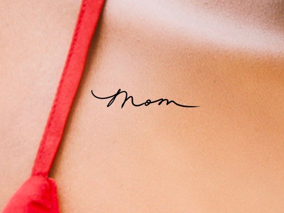 Mom Temporary Tattoo / Handwriting Tattoo / Mom Tattoo - Etsy