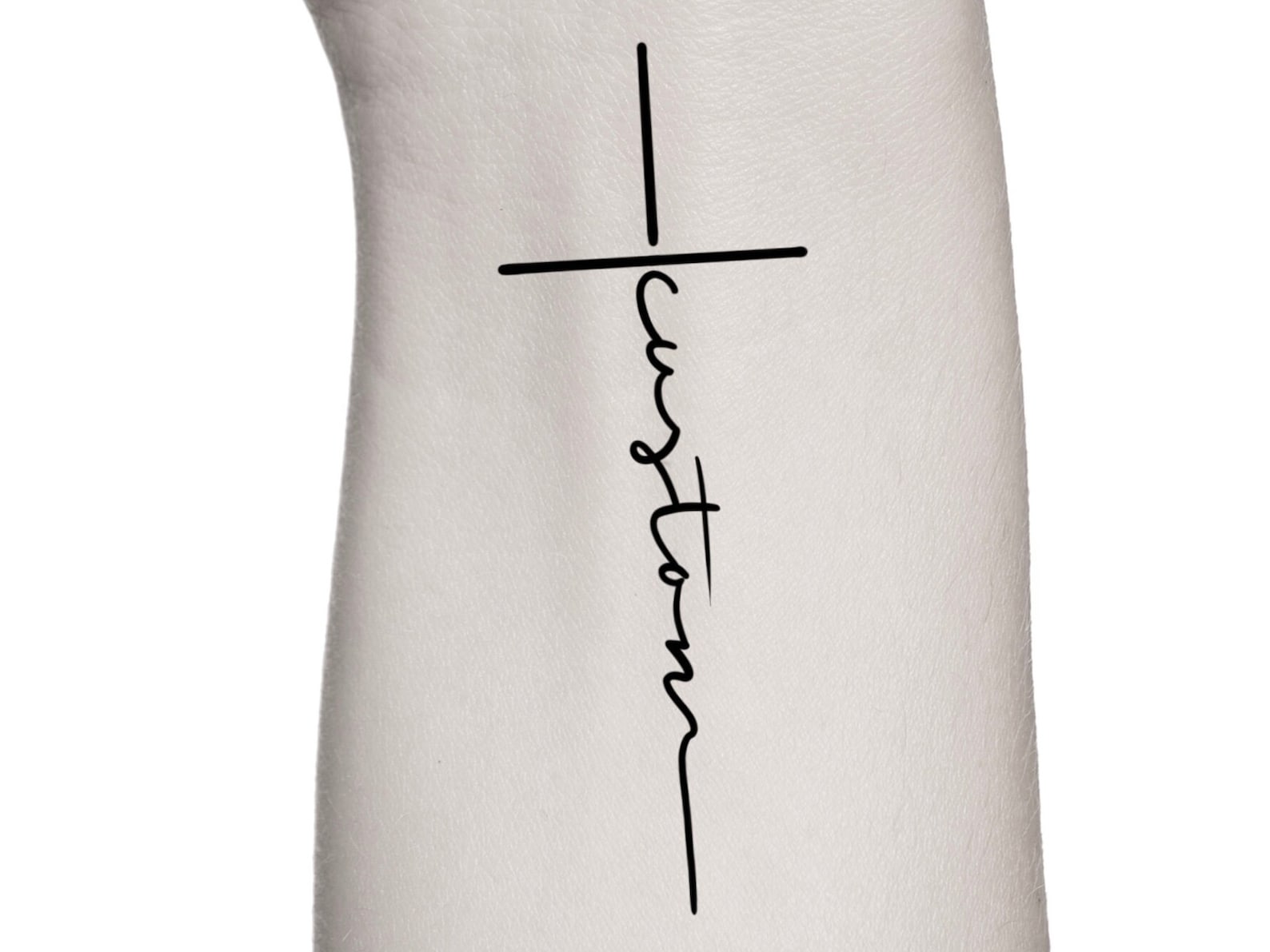Custom Word Cross Temporary Tattoo - Etsy Canada