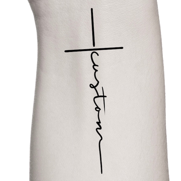 Temporary Tattoo Cross - Etsy