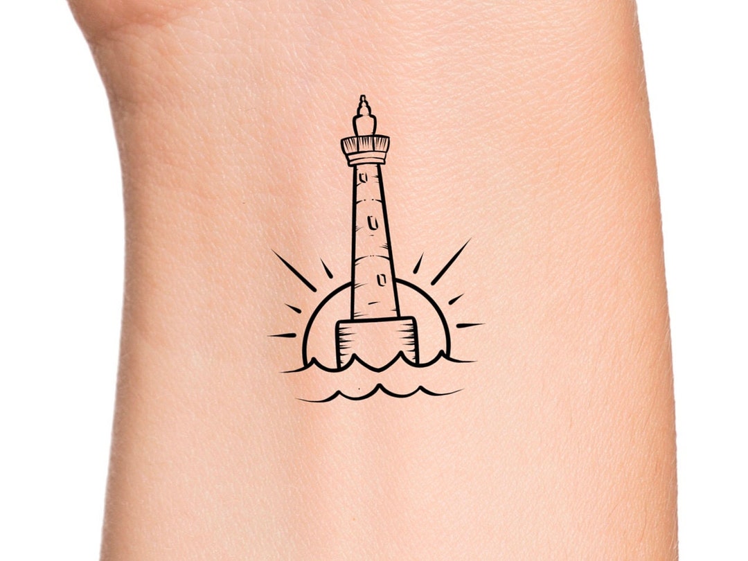 Simple Lighthouse Tattoo Drawing