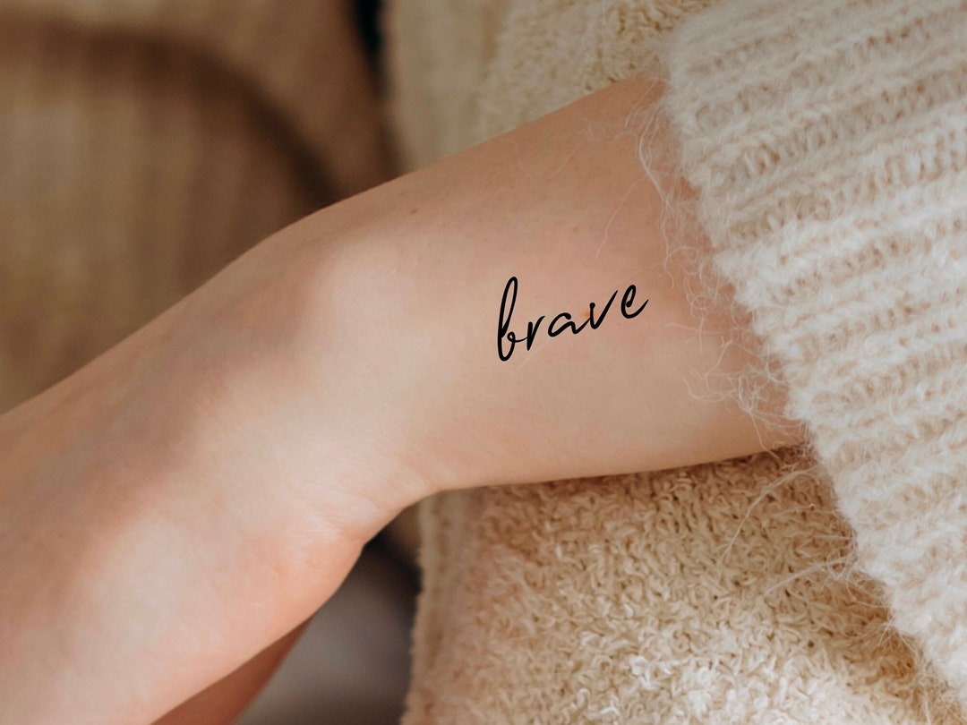 Brave Temporary Tattoo - Etsy