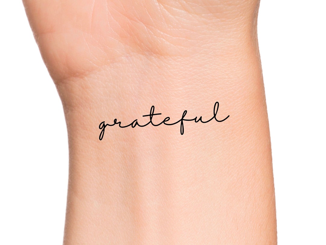 Grateful Temporary Tattoo - Etsy