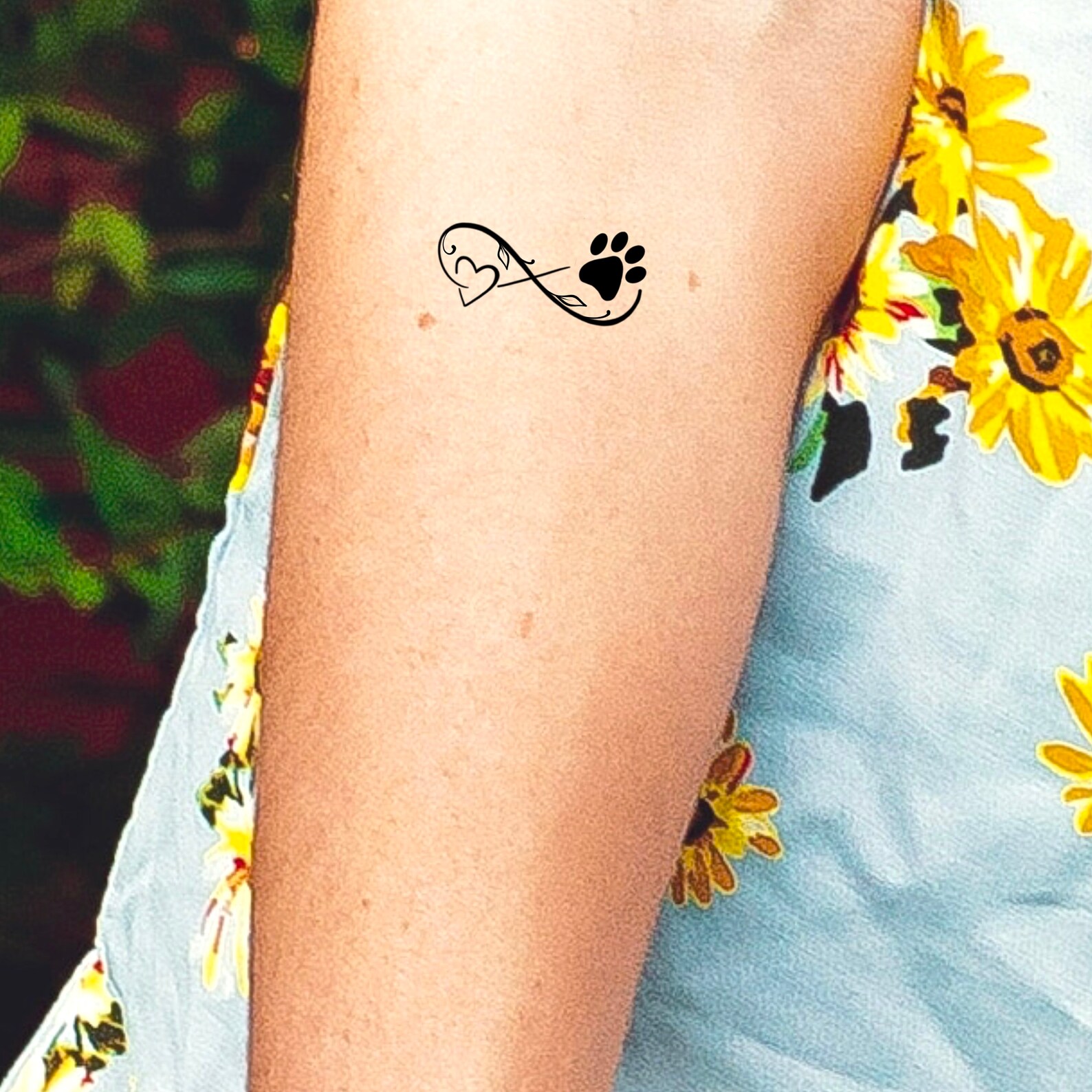 Infinity Paw Print Heart Temporary Tattoo / Animals Tattoo / - Etsy