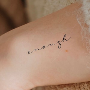 Enough Temporary Tattoo - Etsy