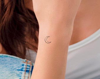 Wave Stars Temporary Tattoo / Ocean Wave Tattoo / Star Tattoo / Moon ...