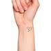 Sun Wave Heart Airplane Temporary Tattoo - Etsy