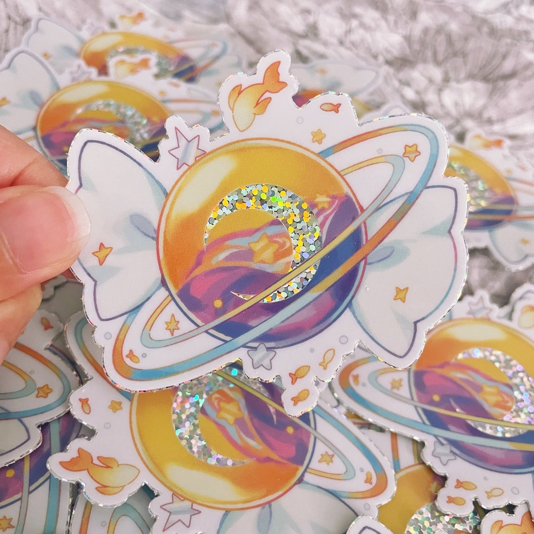 Holographic Waterproof Vinyl Die Cut Sticker Moondrop Candy Moon ...
