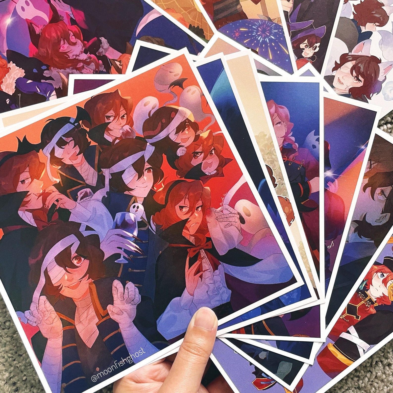 2022 Drawtober Square Art Prints Bungou Stray Dogs Soukoku Dazai Chuuya ...