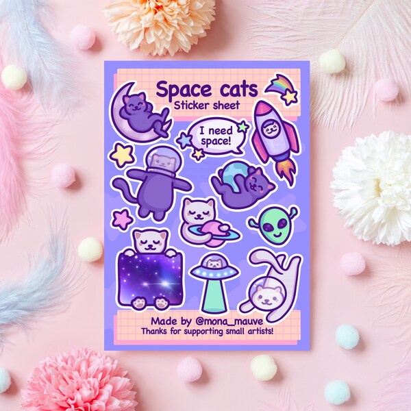 Kawaii Space Sticker - Etsy