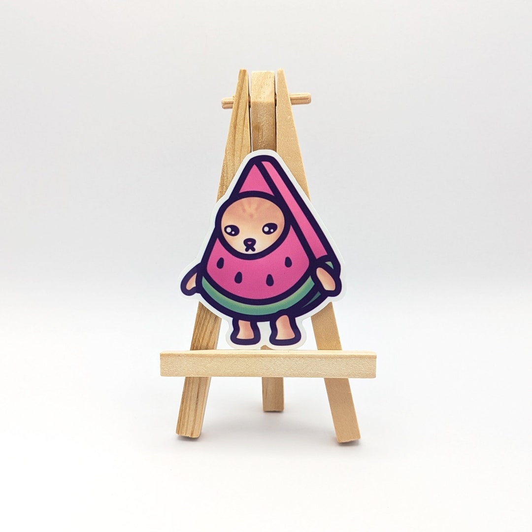 Watermelon Cat Meme Vinyl Sticker Snack Cat Collection - Etsy