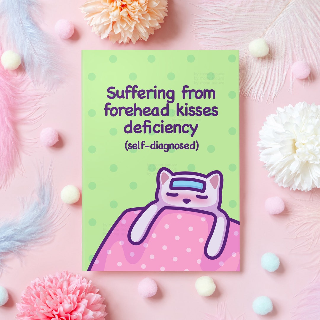Cute Cat Anniversary Card | Forehead Kisses Deficiency | Happy ...