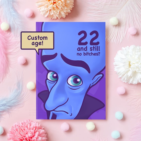 No Bitches Birthday Card Funny & Offensive Personalised - Etsy